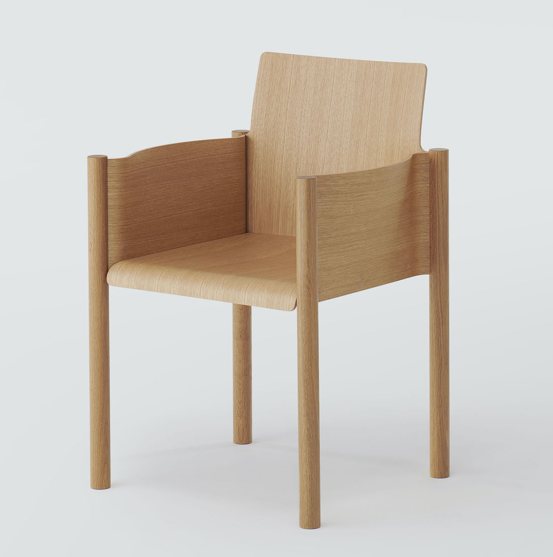 Ronan and Erwan Bouroullec design the Kawara armchair in plywood for ...