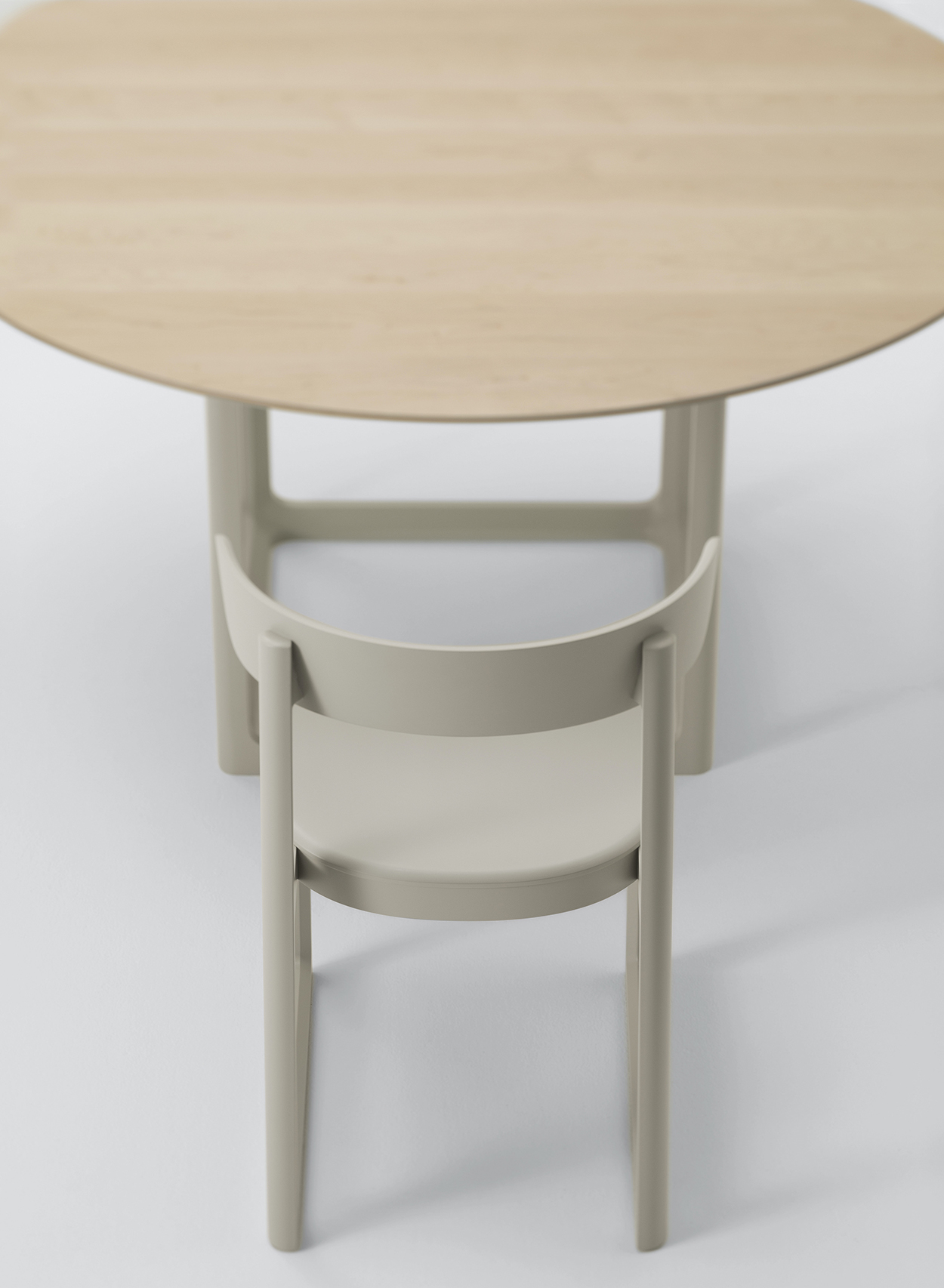 EN collection of tables and chairs designed by Cecille Manz for Maruni ...